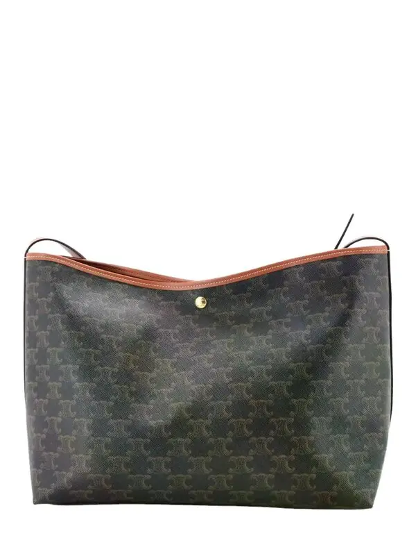 Celine Soft Shopper Triomphe Coated Canvas Tote Bag - Brown