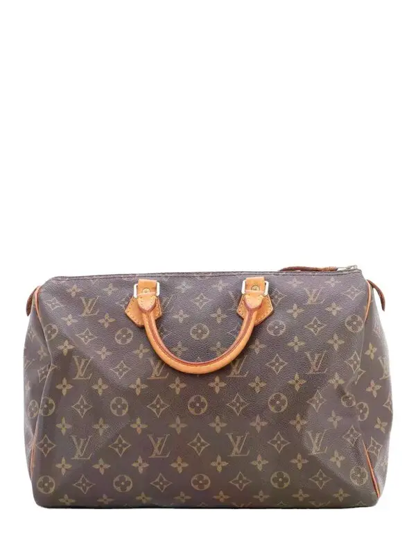 LOUIS VUITTON Monogram Canvas Speedy 35 Satchel - Brown
