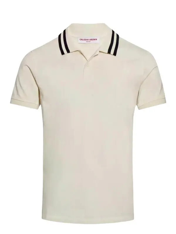 Orlebar Brown Tipped-collar Polo Shirt - Neutrals