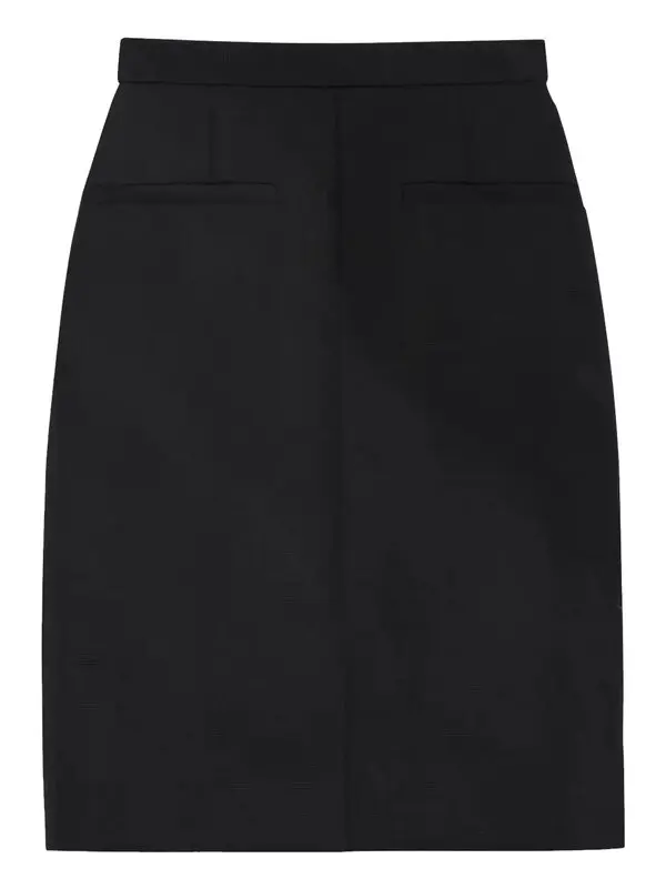 ANINE BING Vena Front-slit Skirt - Black