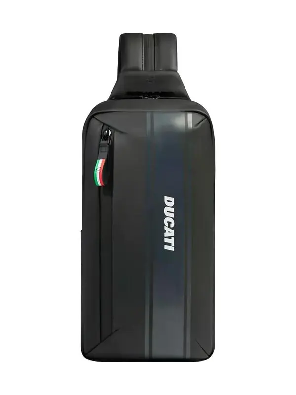 PIQUADRO Ducati Logo Print Backpack - Black
