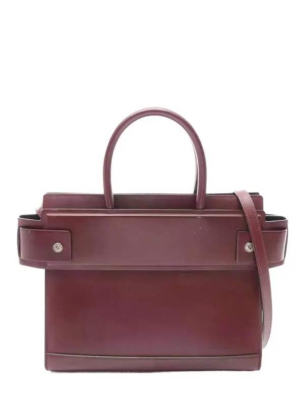 Givenchy Medium Leather Horizon Satchel - Red