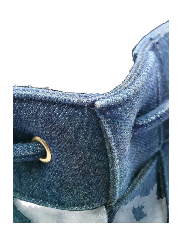 Bottega Veneta Small Denim Maxi Intrecciato Cassette Bucket Bag - Blue