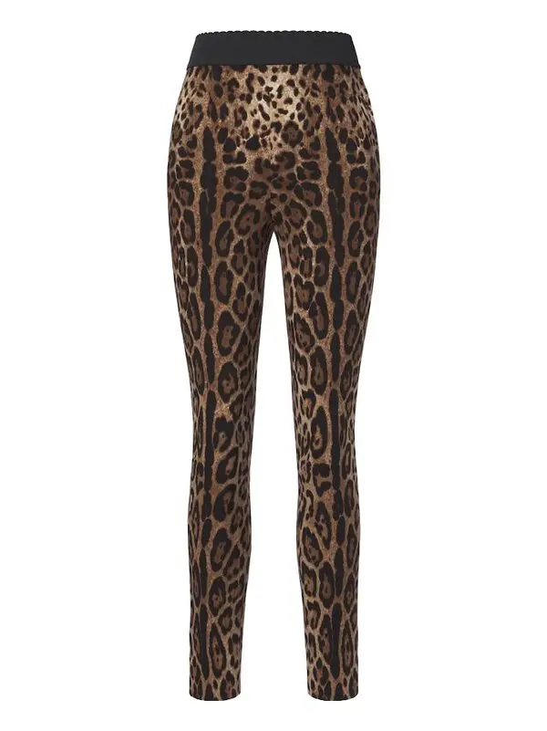 Dolce & Gabbana Leopard-print Leggings - Brown