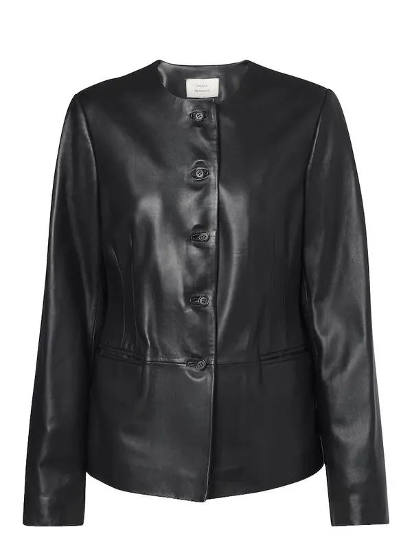 Loulou De Saison Adea Leather Jacket - Black