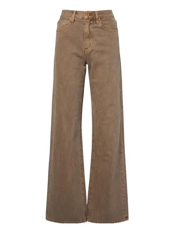 SLVRLAKE Grace Wide-leg Jeans - Brown
