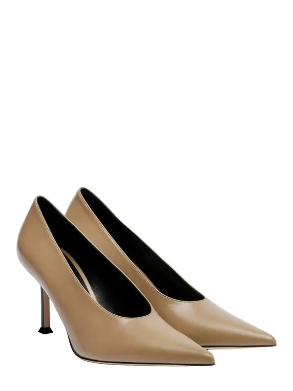 CHRISTEN Helix Leather Pumps - Beige