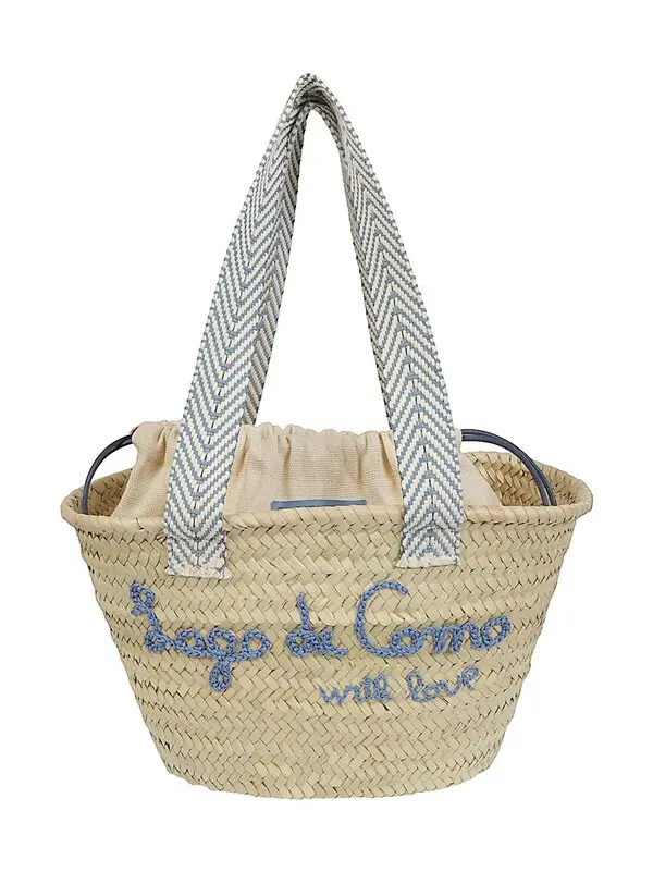 CATARZI 1910 Lago Di Como Raffia Tote - Blue