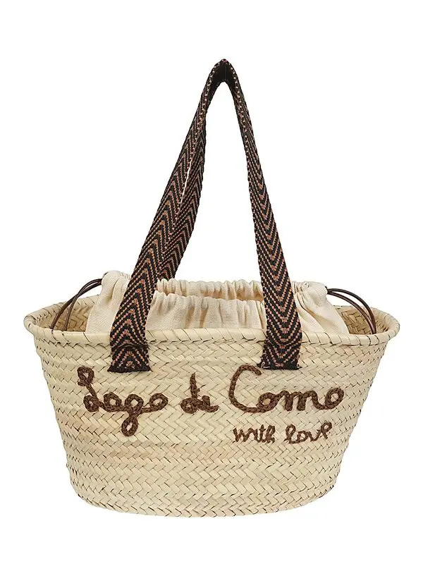 CATARZI 1910 Lago Di Como With Love Raffia Tote - Brown