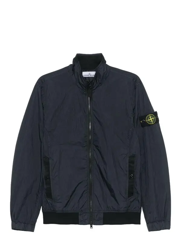 Stone Island Logo Nylon Blouson Jacket - Blue