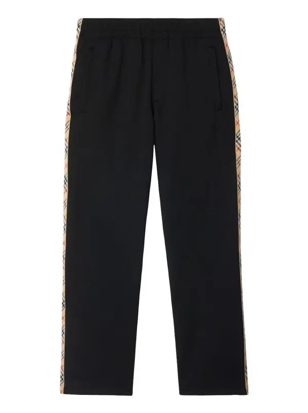 Burberry Checked Trousers - Black