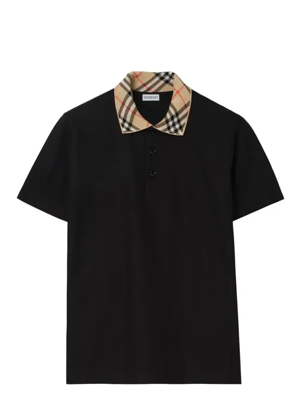 Burberry Pique Polo Shirt - Black