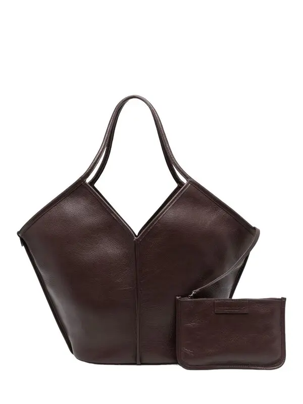 Hereu Calella Leather Tote Bag - Brown