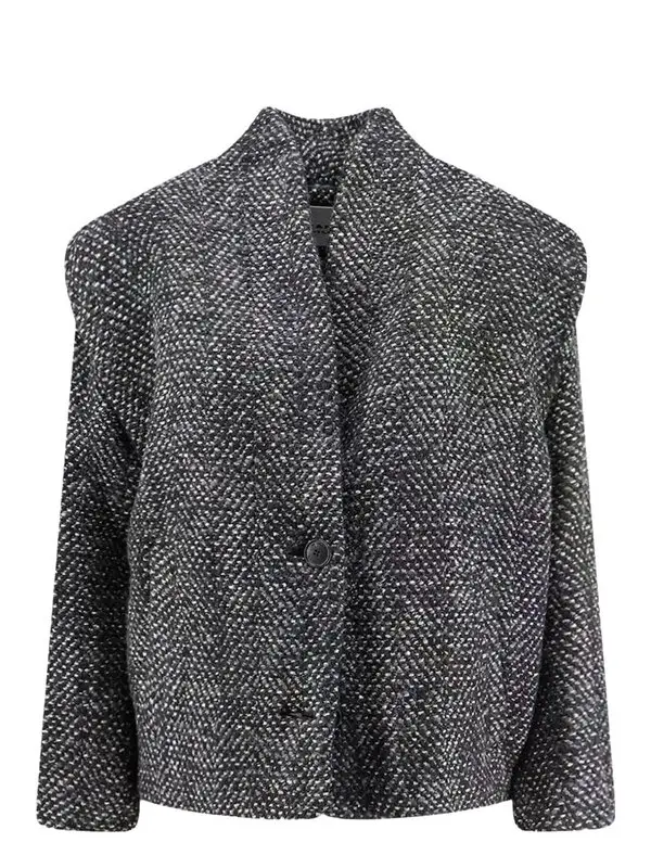 MARANT ETOILE Tweed Button-fastening Jacket - Black