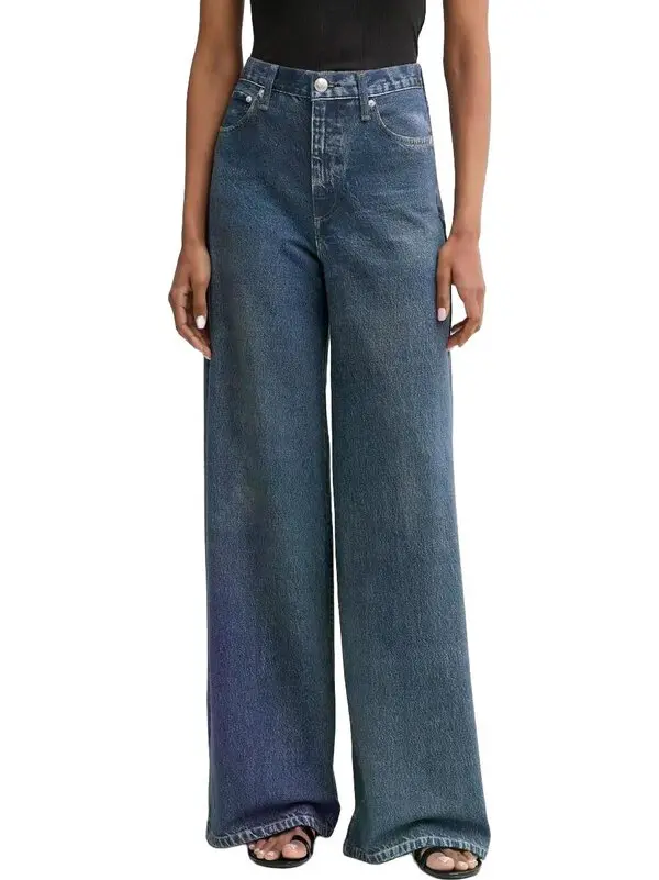 Rag & Bone High-waist Wide-leg Jeans - Blue