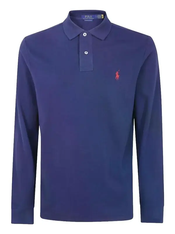 Polo Ralph Lauren Long-sleeve Cotton Polo Shirt - Blue