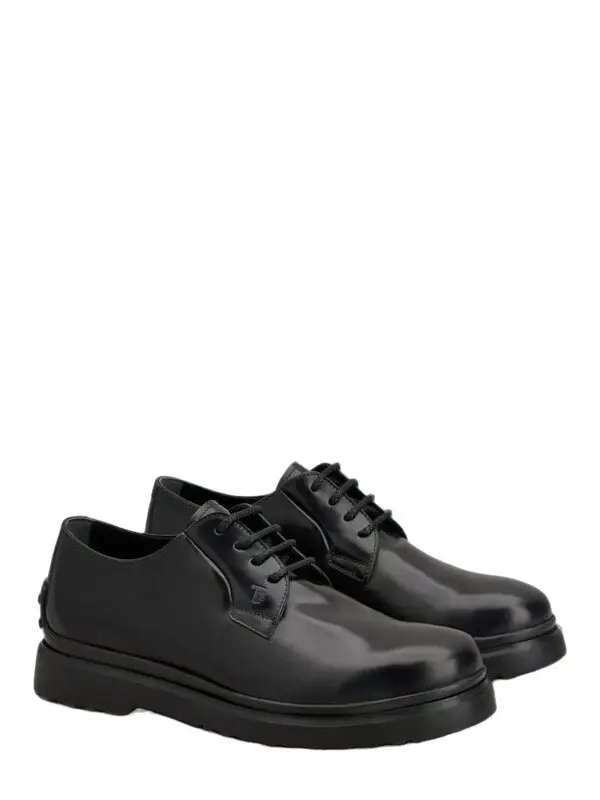 TOD'S Gommino-detail Chunky-sole Derby Shoes - Black