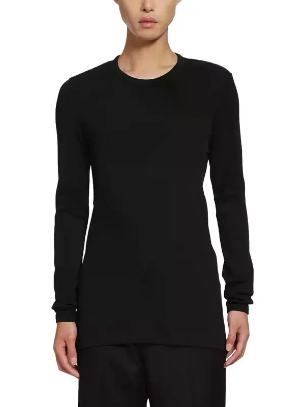 LEMAIRE Long-sleeve Ribbed T-shirt - Black