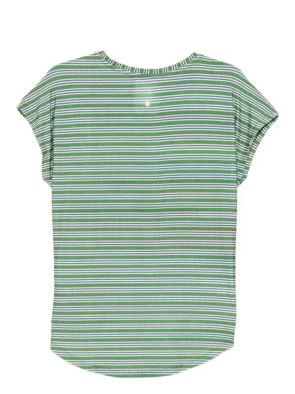 PIP STUDIO Striped Short-sleeve T-shirt - Green