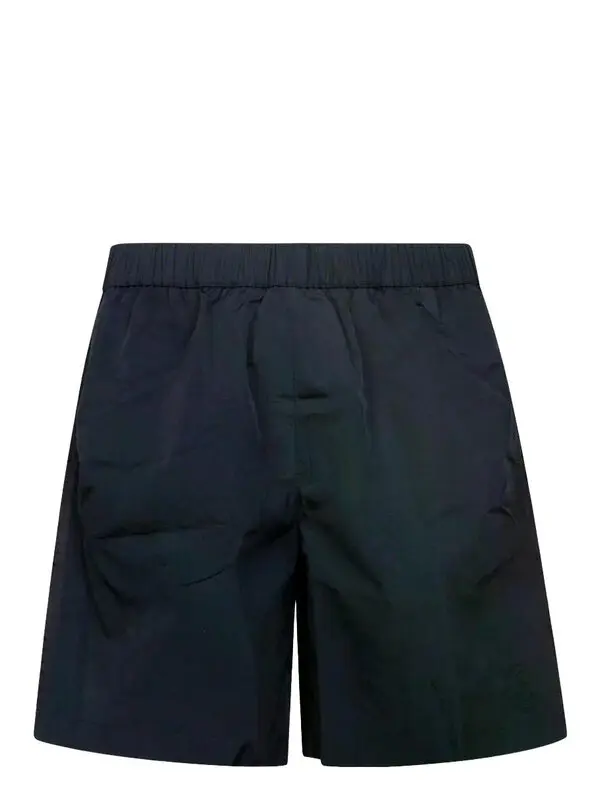 Moncler Logo-patch Elasticated-waist Swim Shorts - Blue