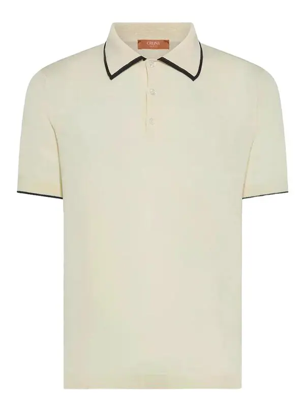 CRUNA Rivoli Contrast-trim Polo Shirt - Neutrals