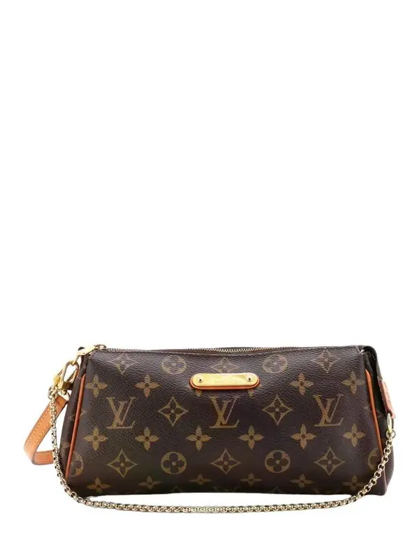 LOUIS VUITTON Eva Monogram Canvas Clutch Bag - Brown