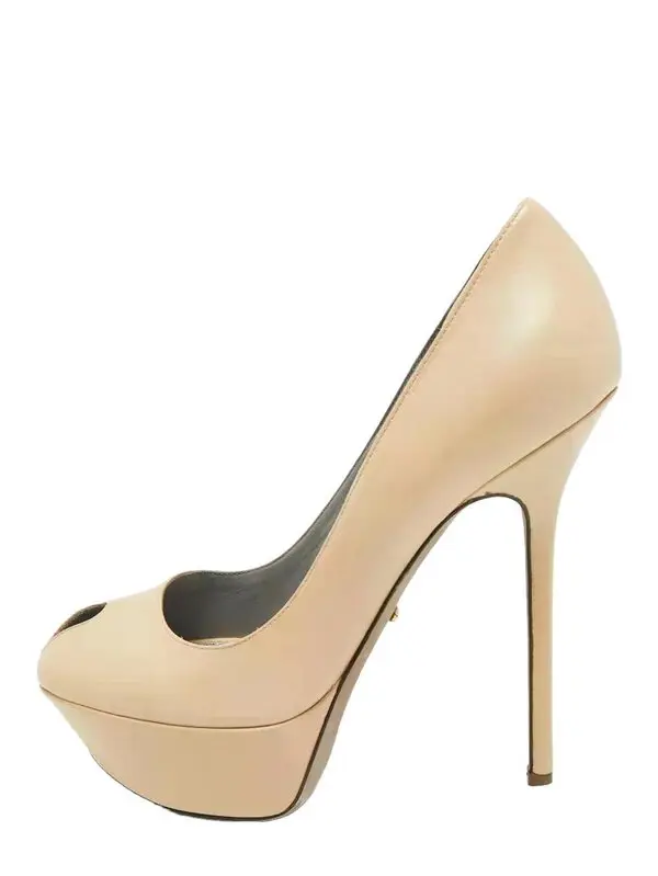 SERGIO ROSSI Cut-out Platform Pumps - Neutrals