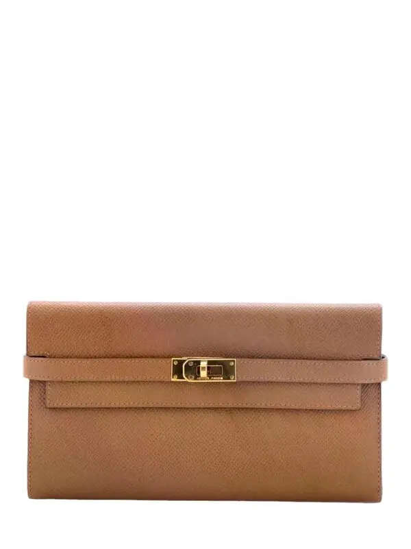 Hermès Kelly Wallet Epsom Long Small Wallets - Brown