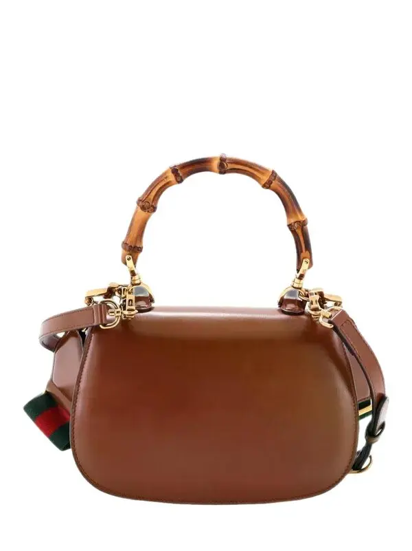 Gucci Bamboo 1947 Top Handle Bag Leather Small Satchel - Brown