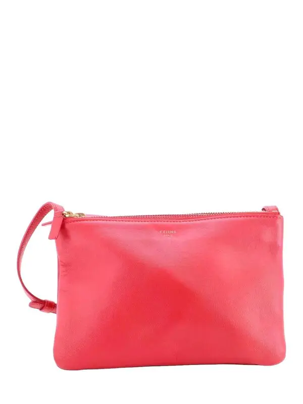 Celine Trio Leather Small Crossbody Bag - Red
