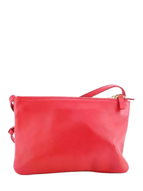 Celine Trio Leather Small Crossbody Bag - Red