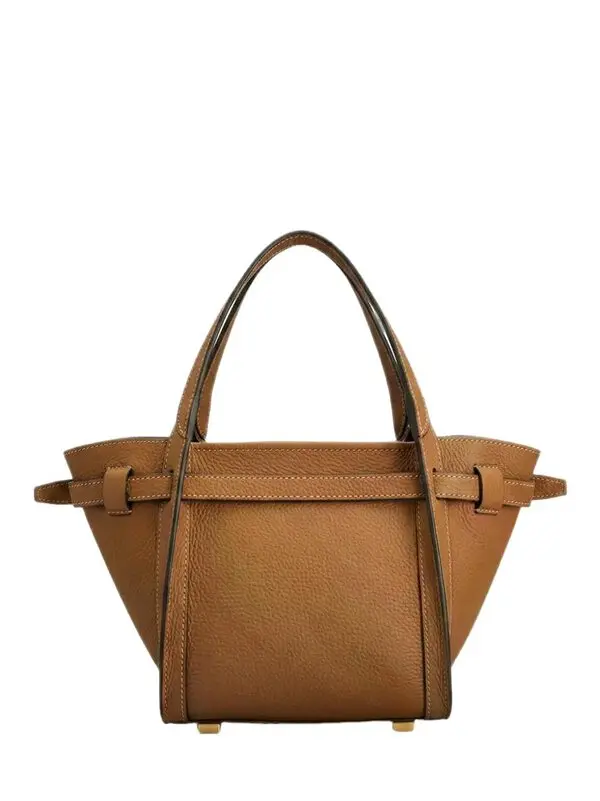 TOD'S T Timeless Buckled Leather Shoulder Bag - Neutrals
