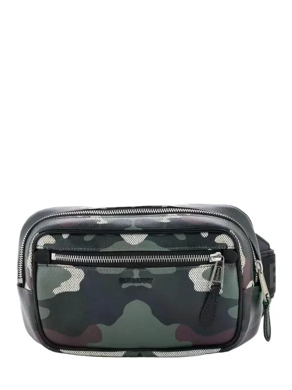 Burberry Bum Bag Camouflage Coated Canvas Belt Bag - Green