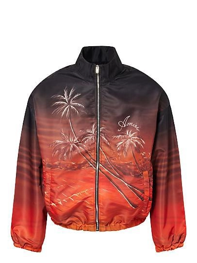 Amiri Palms Logo-print Woven Bomber Jacket - Mandarin