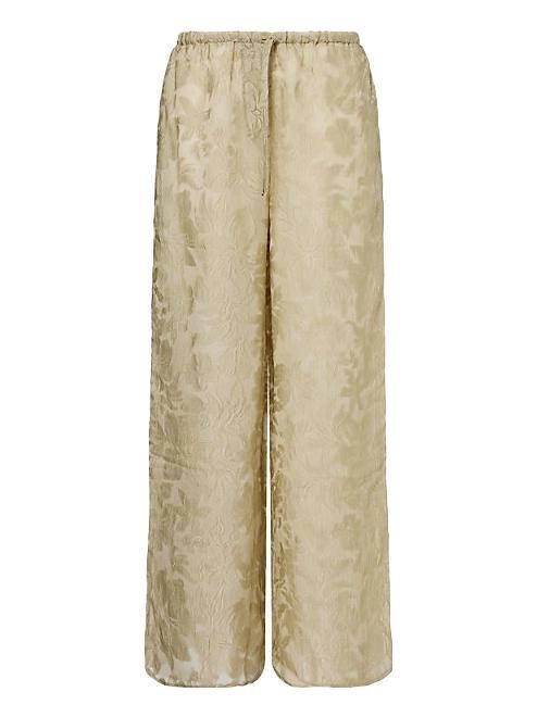 PRETTY LAVISH Inca Floral Woven Trousers - Olive