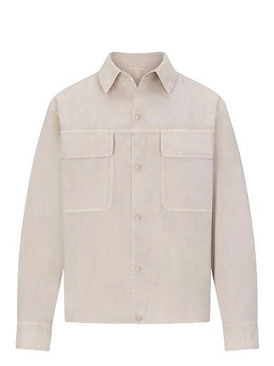 SKIMS Woven Relaxed Cotton-nylon Shirt - Stone