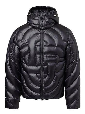 Casablanca Quilted Detachable-hood Puffer Jacket - Black