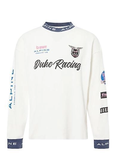 DUKE + DEXTER Alpine Formula One Cotton T-shirt - White