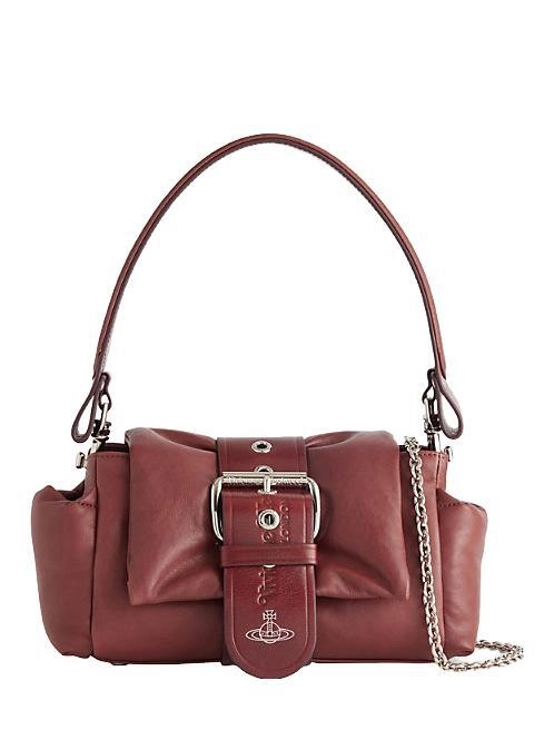 VIVIENNE WESTWOOD Hazel Treasure Leather Handbag - Chestnut