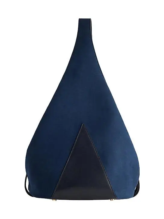 Stella McCartney Appaloosa Soft Woven Bucket Bag - Navy