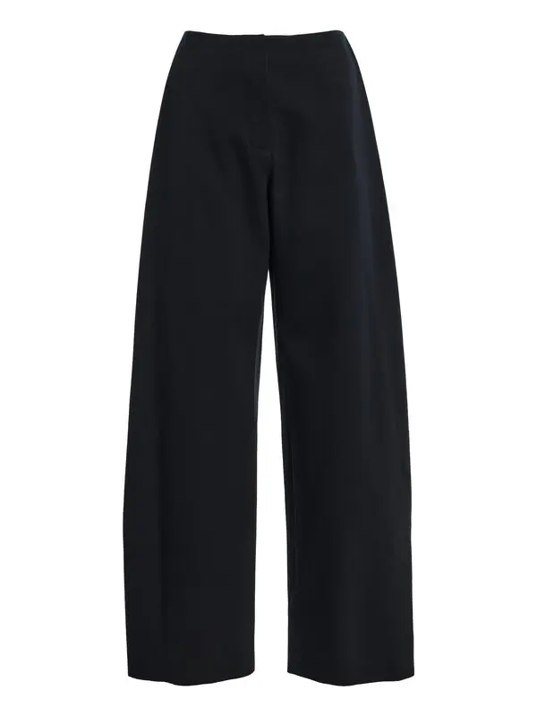 THE ROW Galileo Wool Barrel-leg Pants - Black