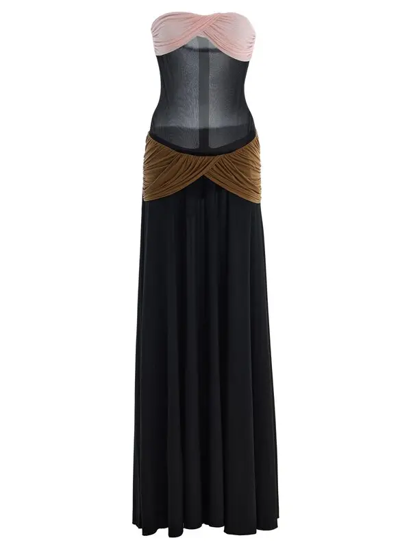 Burc Akyol Ruched Jersey Midi Dress - Multi