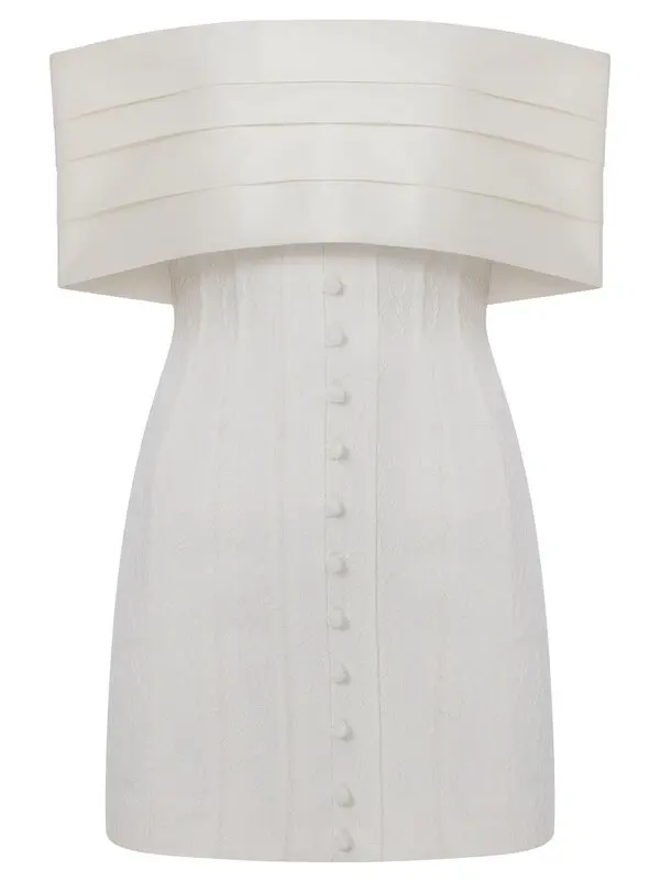 Ila Solene Convertible Lace Mini Dress - White