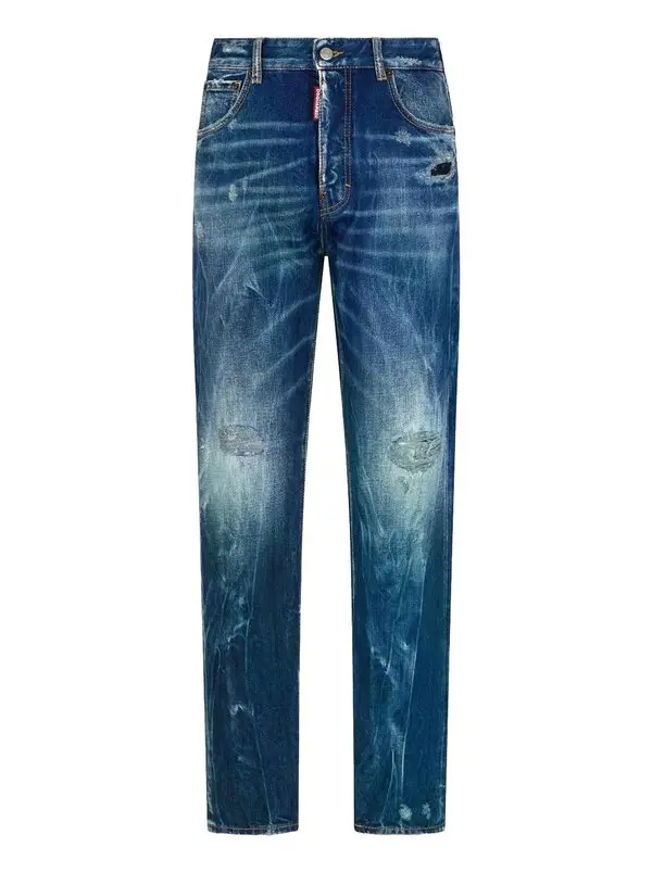 Dsquared2 Distressed Slim-leg Jeans - Blue