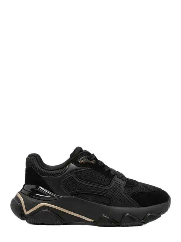 Guess Panelled Lace-up Sneakers - Black