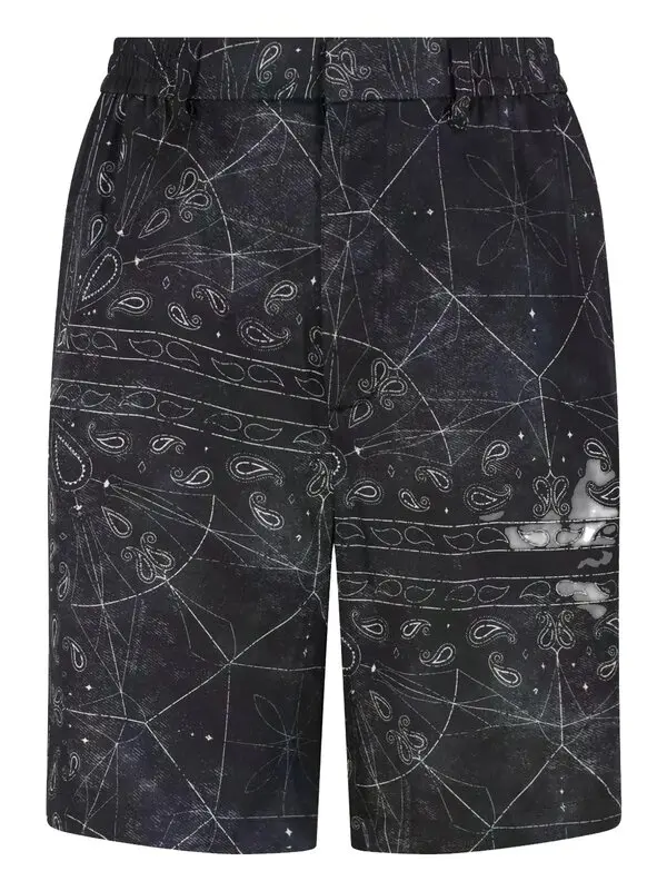 Armani Exchange Paisley-print Shorts - Black