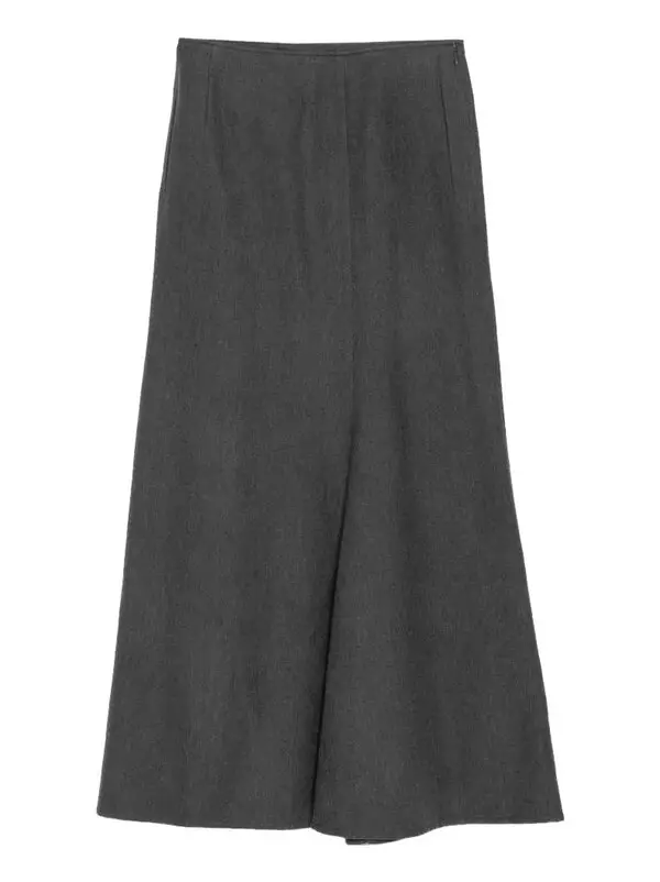 Yohji Yamamoto W/c Washer Maxi Skirt - Grey