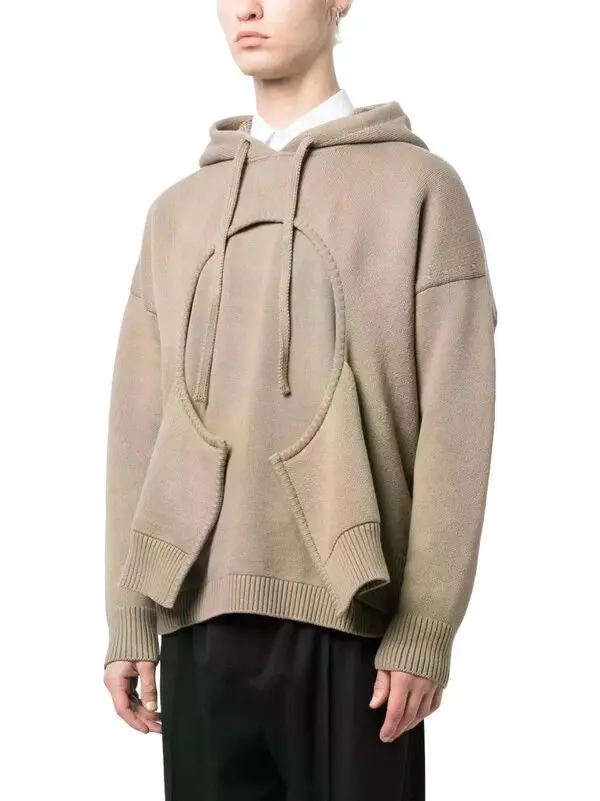 Off-White Cut-out Layered Hoodie - Neutrals