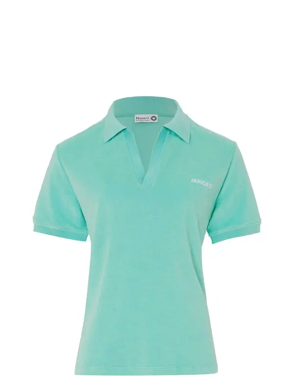Hunza G Terry Towelling Polo | | Resortwear - Mint