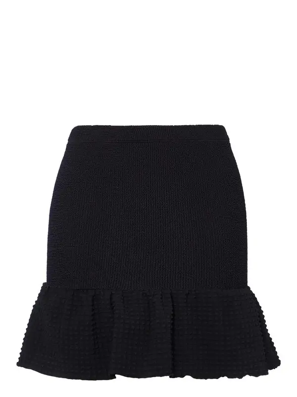 Hunza G Peplum Seersucker Swim Skirt/tube Top | | Original Crinkle™ Swimwear - Black
